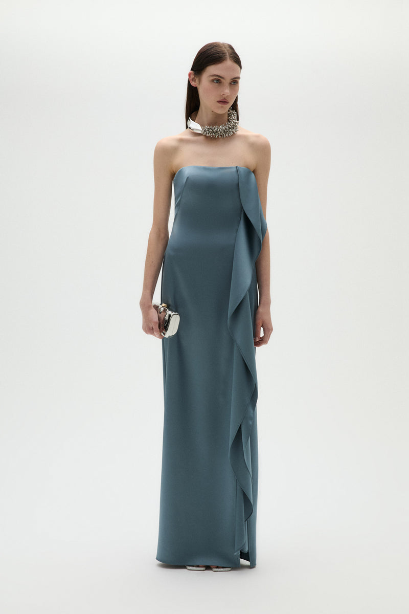 Satin Cascade Gown – Amsale